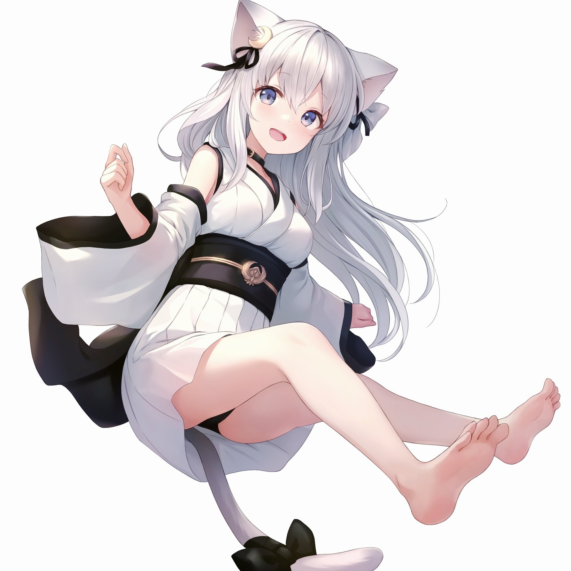 catbell animal ears feet japanese clothes nekomimi pantsu skirt lift tail | #1083040 | yande.re